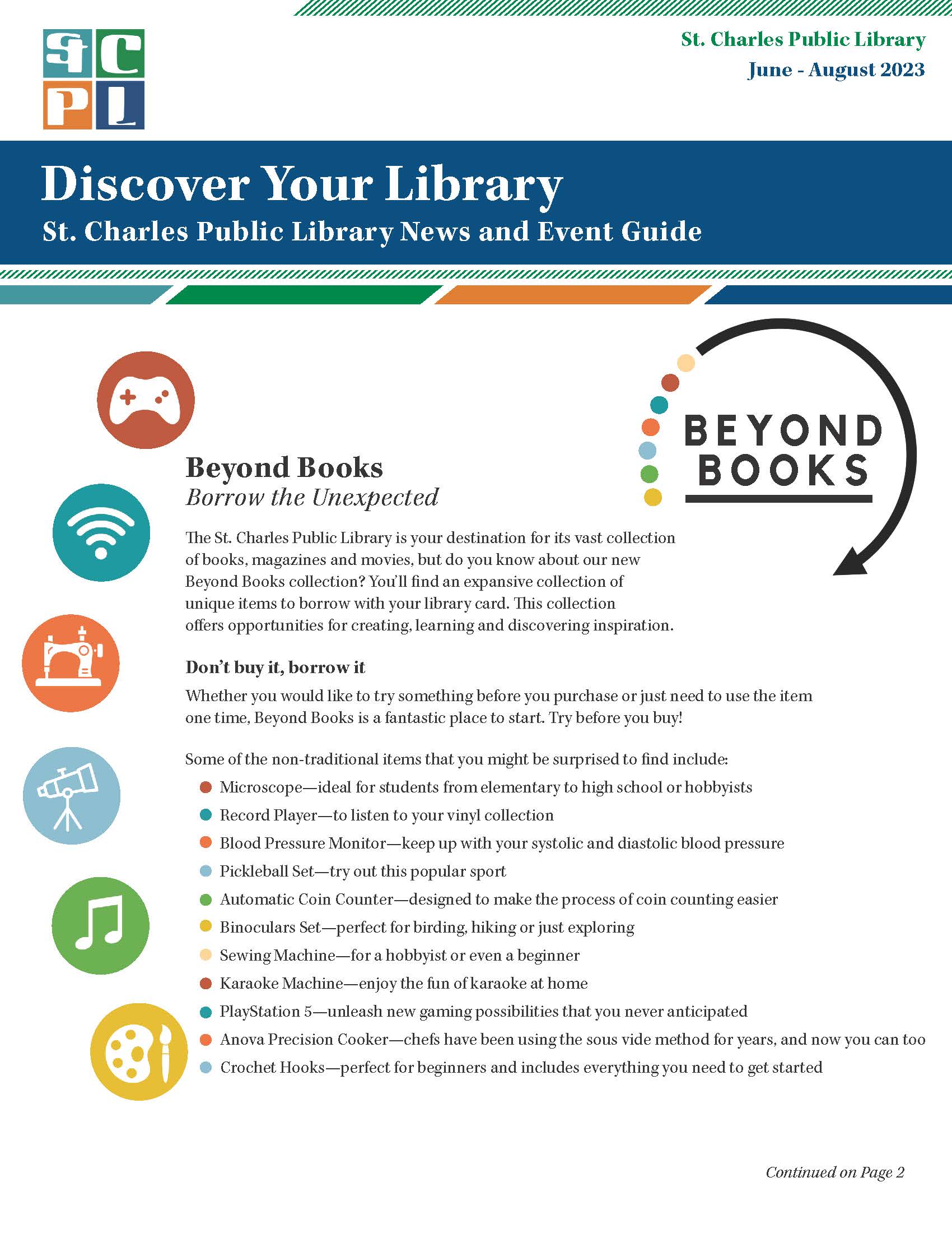 Discover Your Library Newsletter - St. Charles Public Library